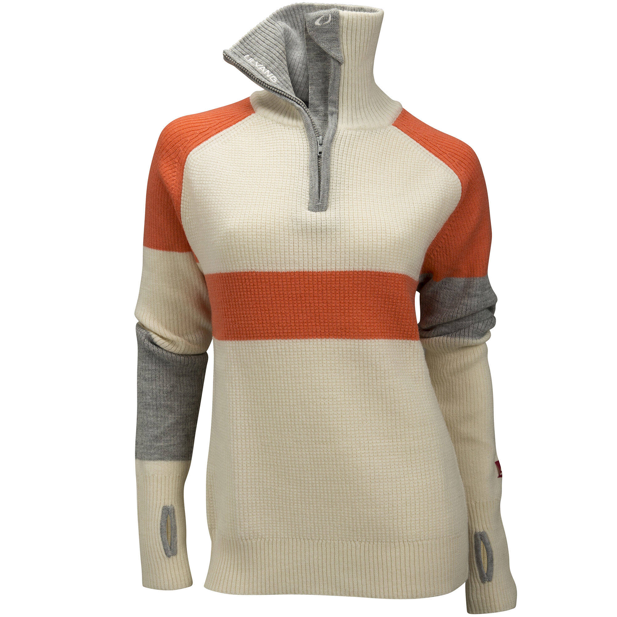 Ulvang Rav Limited Sweater w/zip naisten villapaita Vanilla/Persimmon ...
